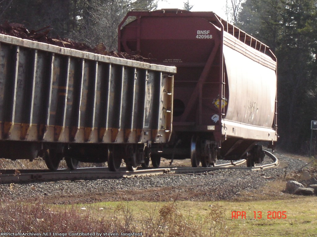BNSF COVERED HOPPER CAR # 420968